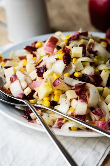 Apple and Endive Salad (GF) - stunning and colorful | The Worktop