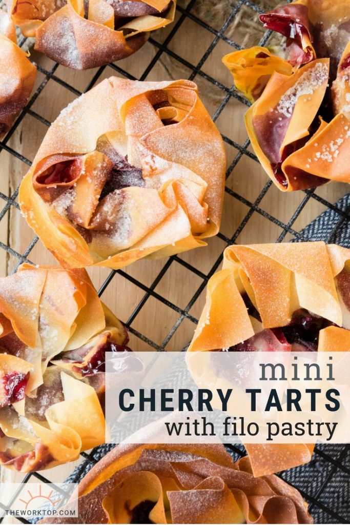 Cherry Filo Pastry Tart -- easy recipe | The Worktop